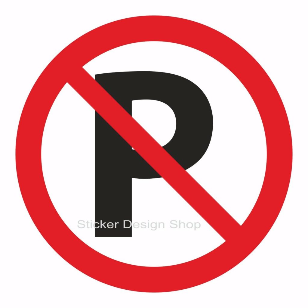 Parken Verboten Aufkleber | Stickerdesignshop.de | Jetzt bestellen